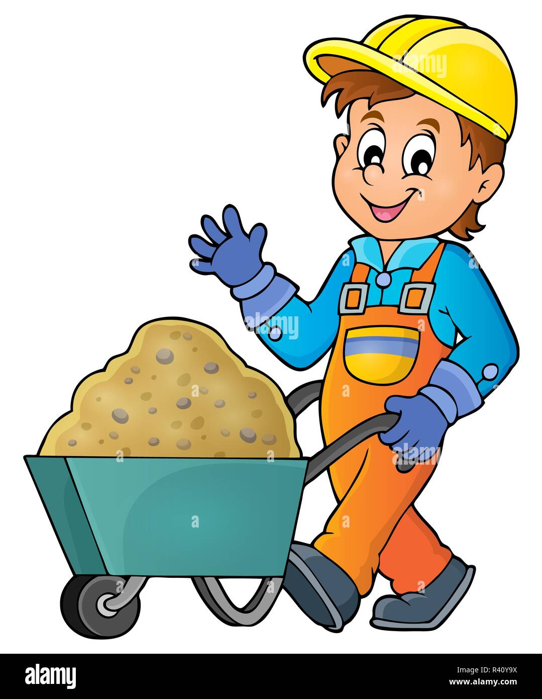 Construction worker theme image 1 Stock Photo - Alamy