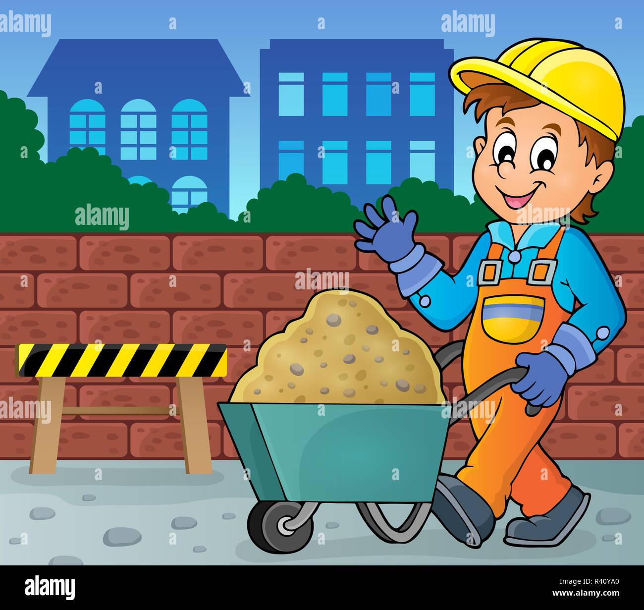 Construction worker theme image 2 Stock Photo - Alamy