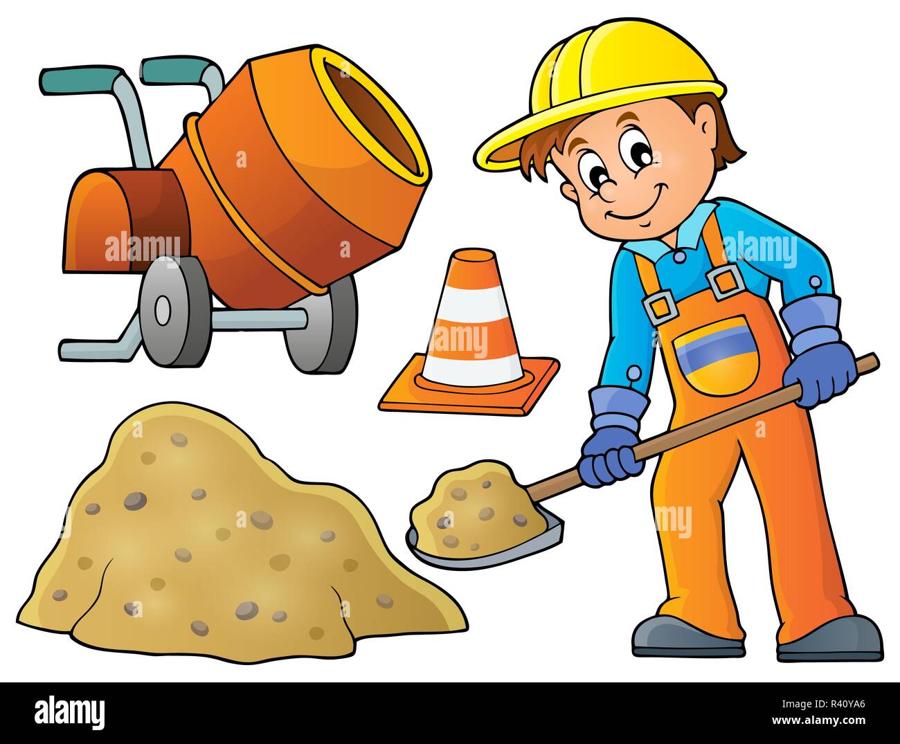 Construction worker theme image 5 Stock Photo - Alamy