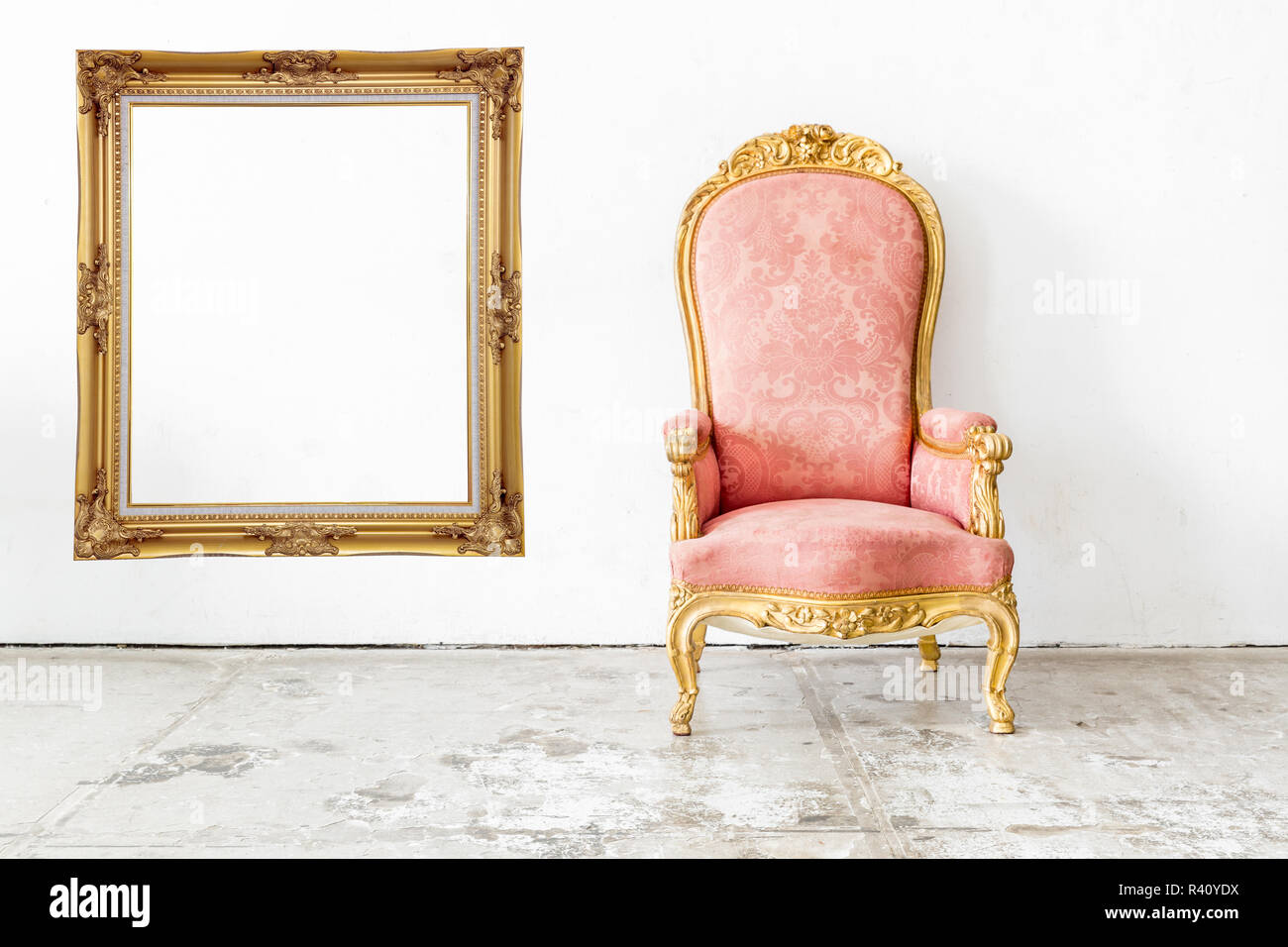 Pink Vintage Chair Stock Photo - Alamy
