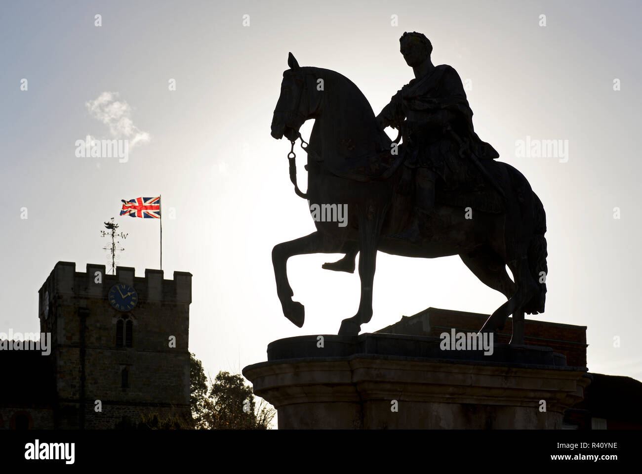 Equestrian statue of King William III, Petersfield, Hampshire, England ...
