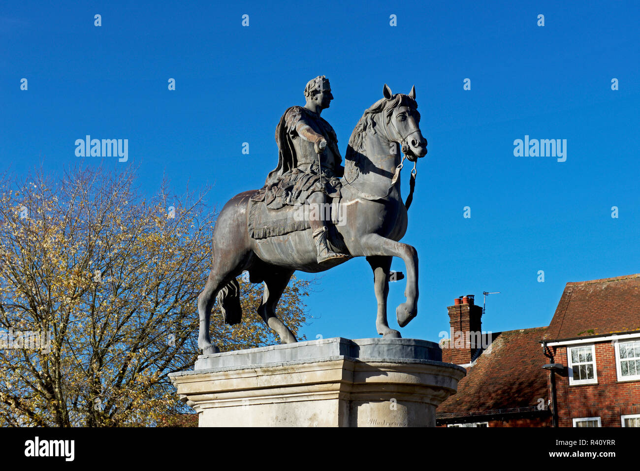 Equestrian statue of King William III, Petersfield, Hampshire, England ...