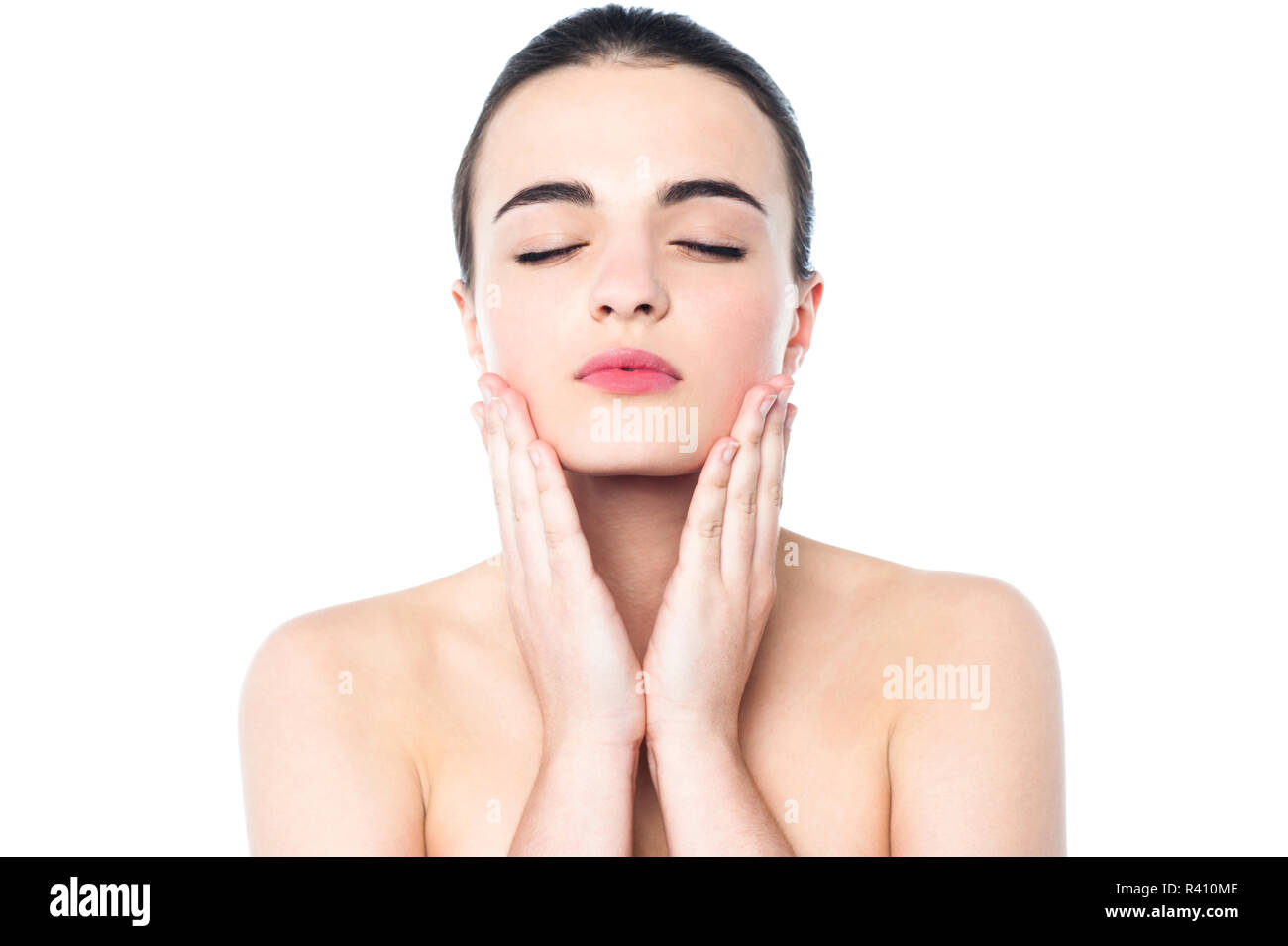 Feeling soft to touch my face ! Stock Photo - Alamy