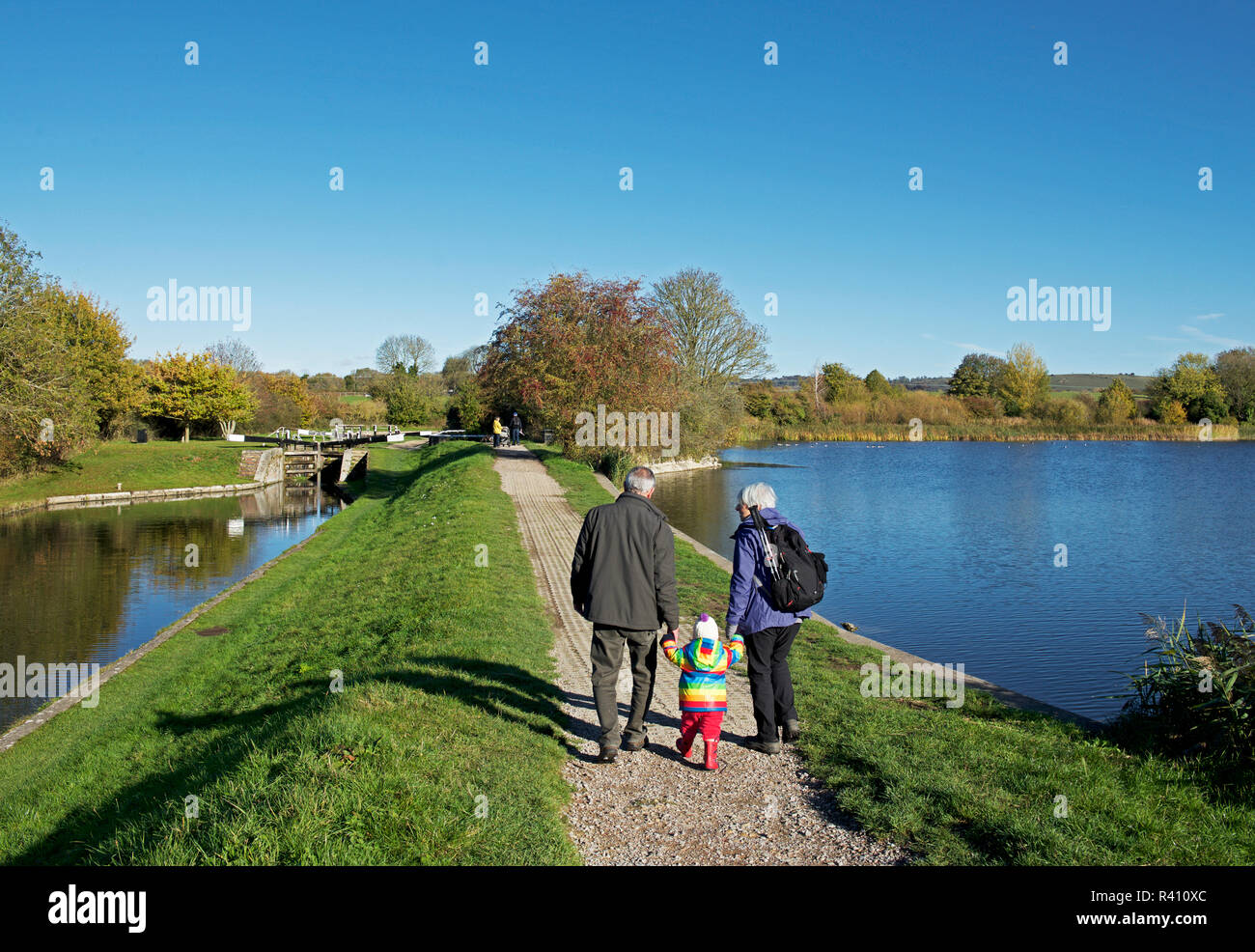 Tring Reservoir and Grand Union Canal, near Marsworth, Buckinghamshire ...