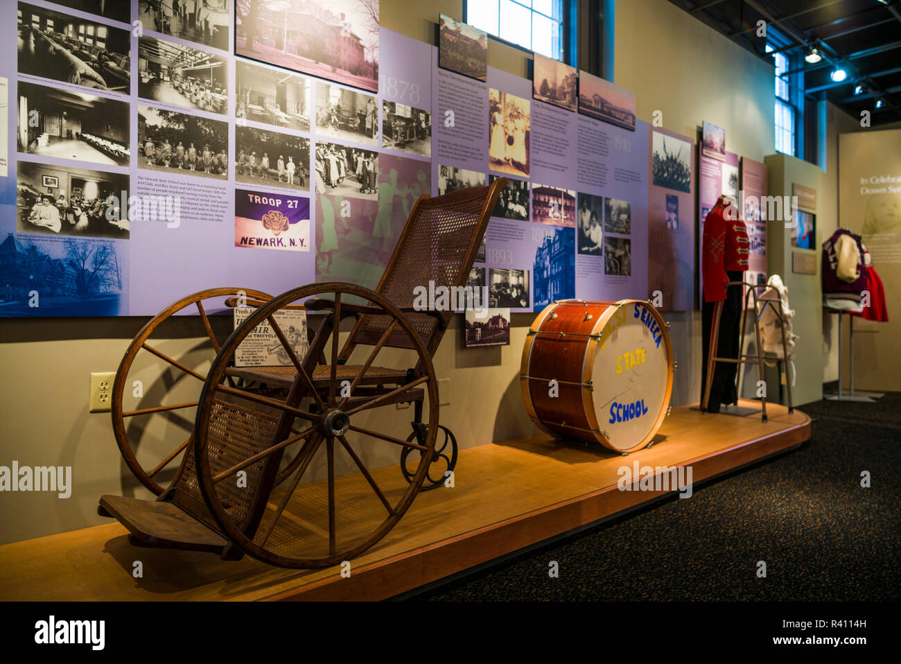 USA, Western New York, Buffalo, Museum of disABILITY, early wheelchair ...