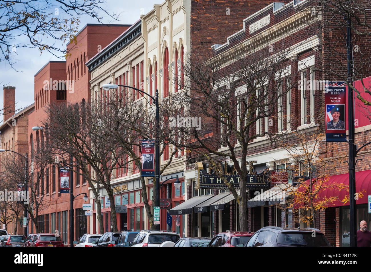 USA, New York, Finger Lakes Region, Corning, premier glassmaking town ...