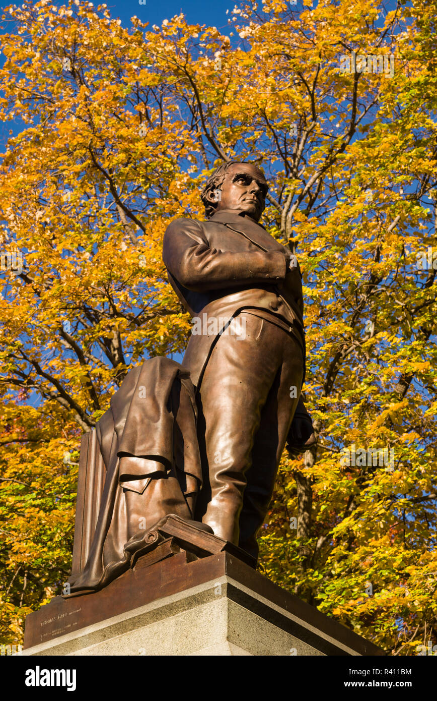 USA, New York City, Central Park, monument to Daniel Webster Stock ...
