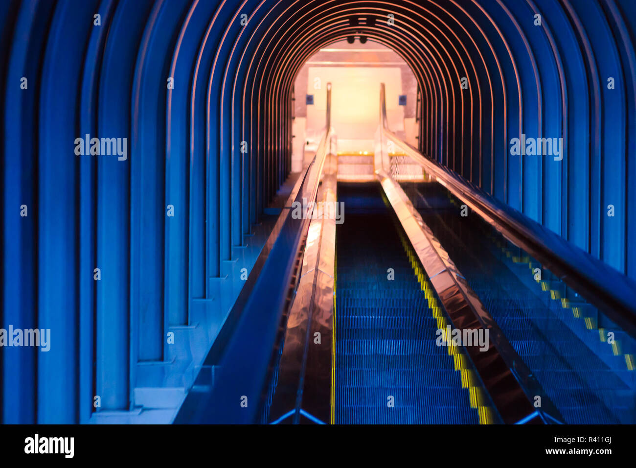 A beautiful escalator tunnel in Osaka, Japan Stock Photo - Alamy