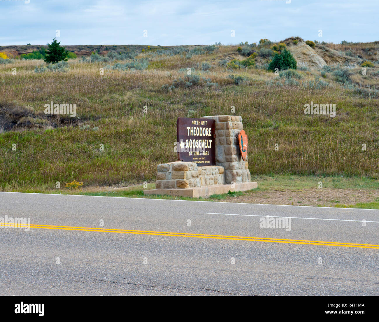 USA, North Dakota, Medora. Theodore Roosevelt National Park, North Unit ...