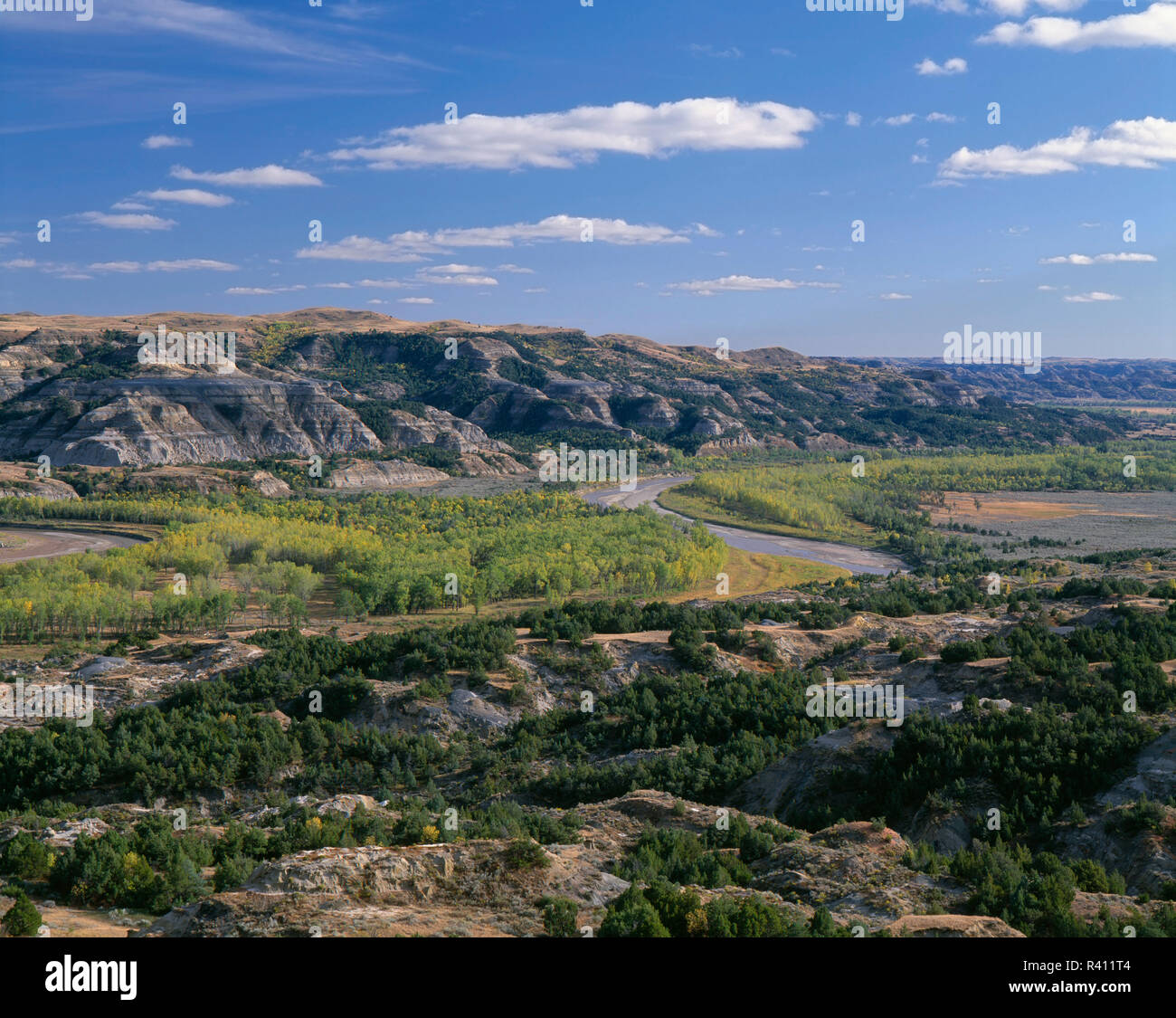USA, North Dakota, Theodore Roosevelt National Park, Little Missouri ...