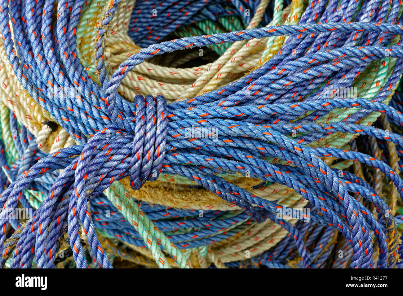 Blue ropes hi-res stock photography and images - Alamy