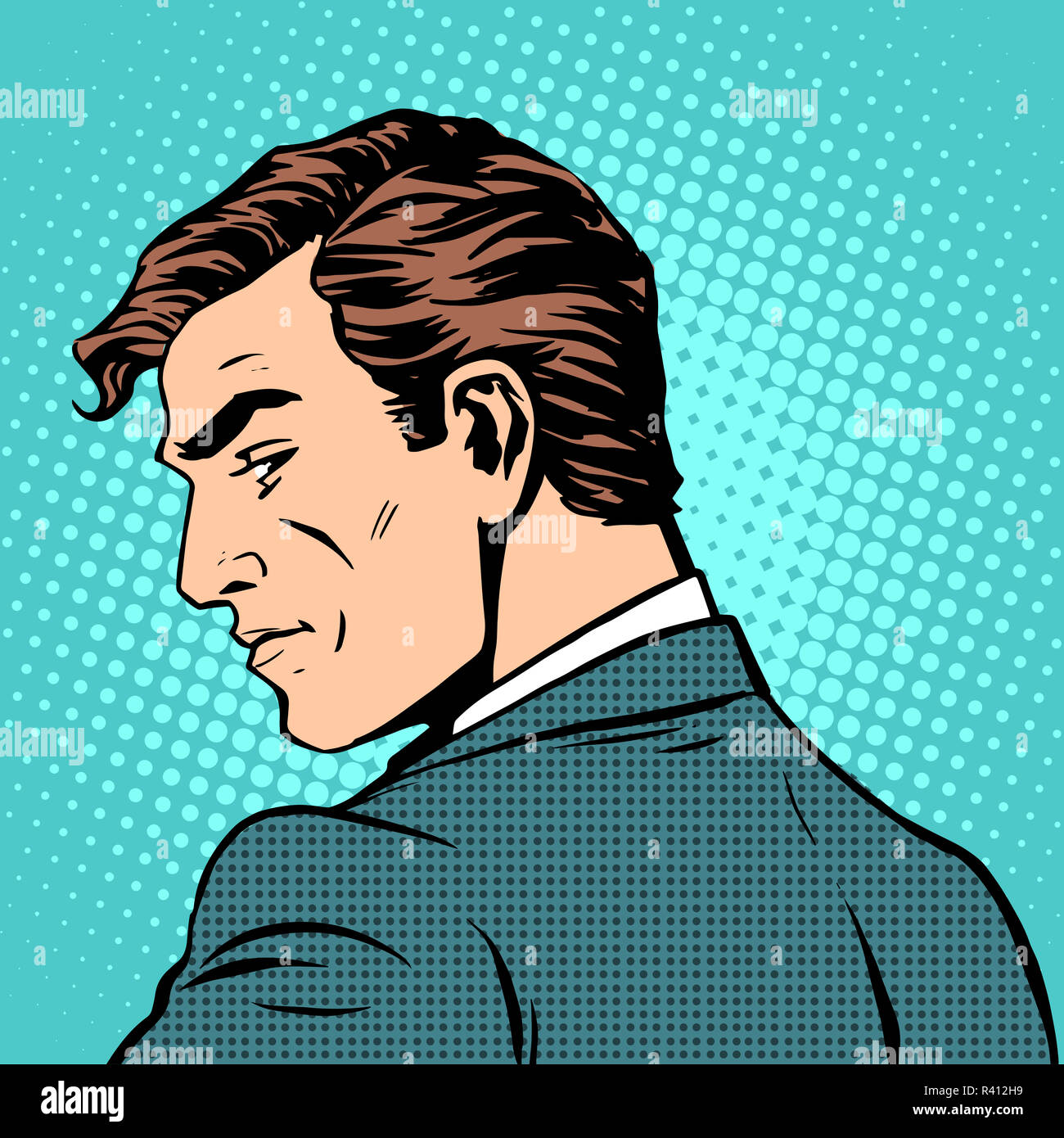 gentleman businessman looks back Stock Photo - Alamy