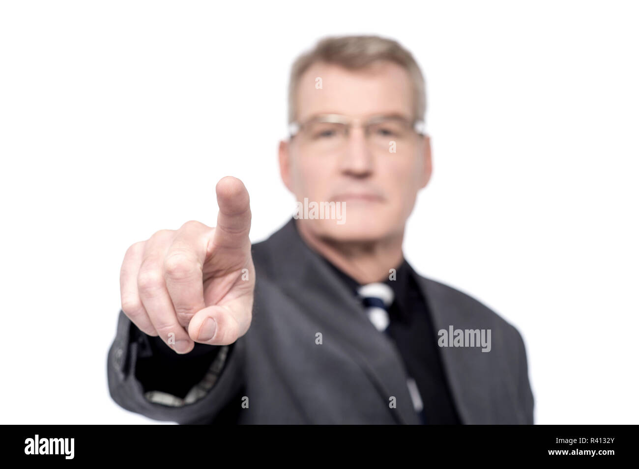 Image male touching virtual hi-res stock photography and images - Alamy