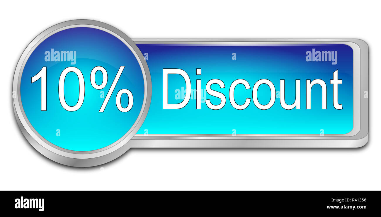 10% Discount Button Stock Photo - Alamy