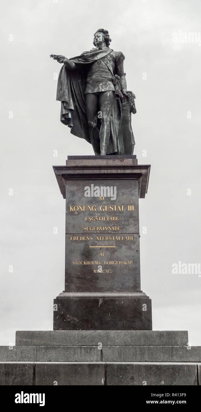 statue of gustav iii Stock Photo - Alamy