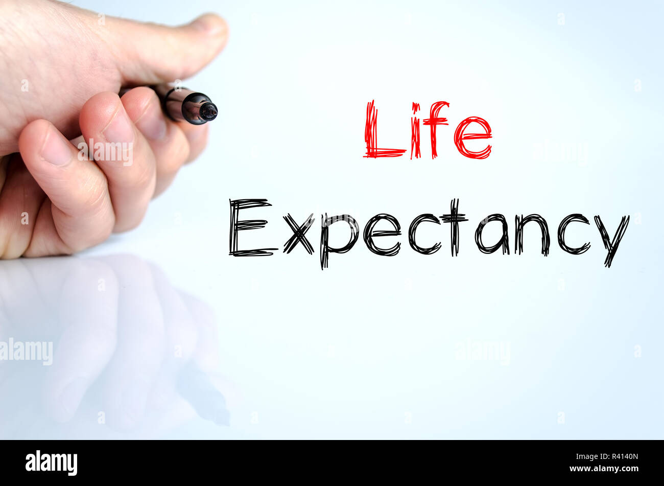 Life expectancy text concept Stock Photo - Alamy