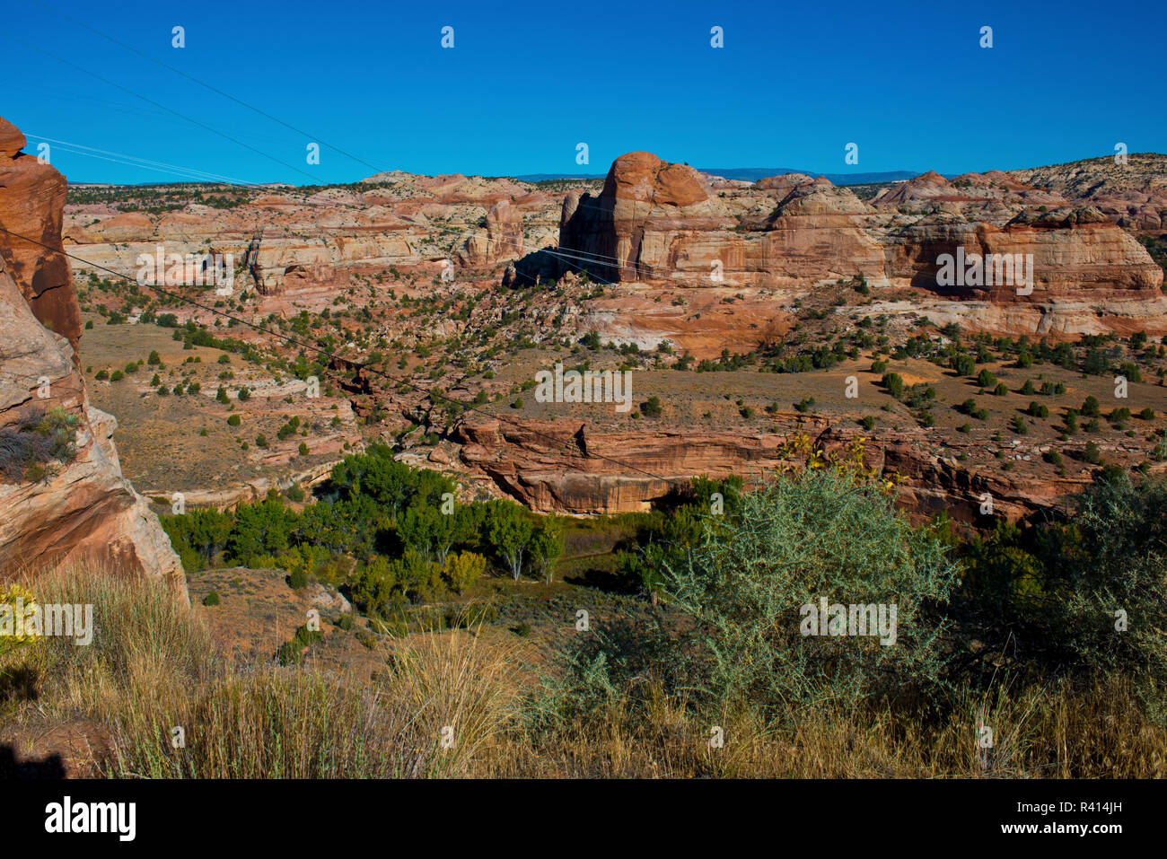 USA, Utah, Boulder. Highway 12, Escalante River Overlook Stock Photo ...