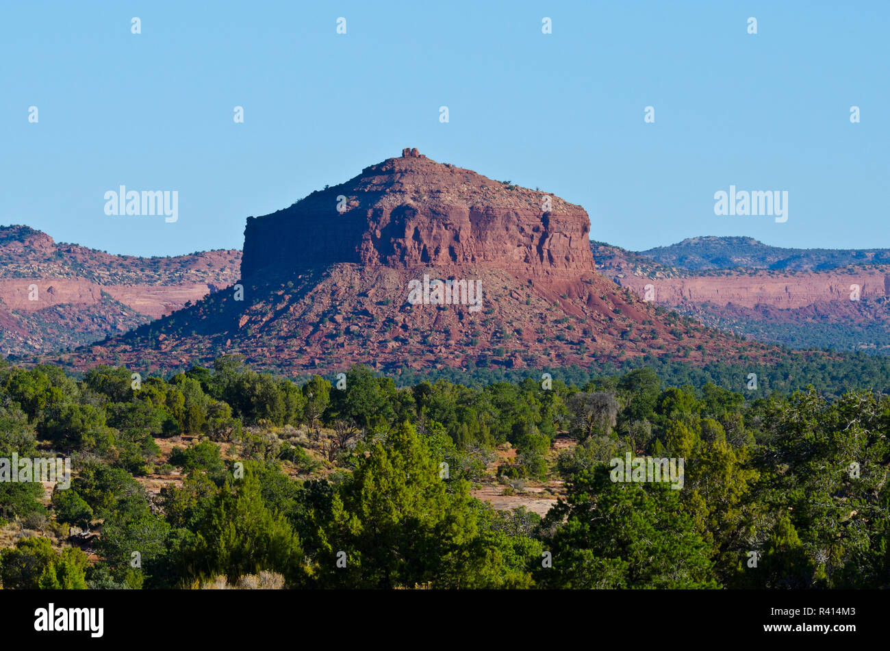 USA, Utah. Fry Canyon, Cheese Box Butte Stock Photo - Alamy