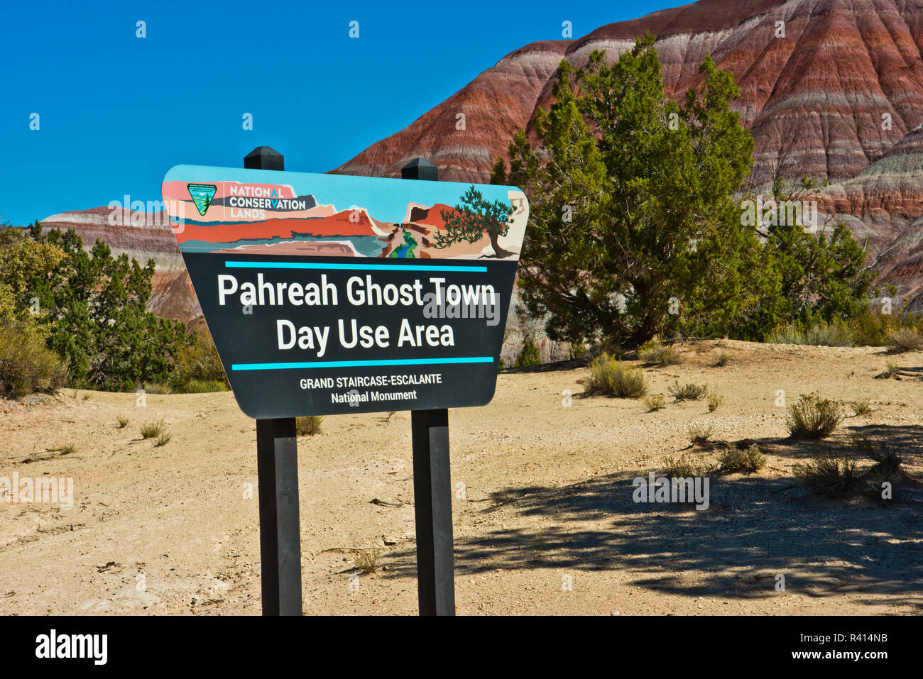 USA, Utah. Paria, Ghost Town Identification Sign Stock Photo - Alamy