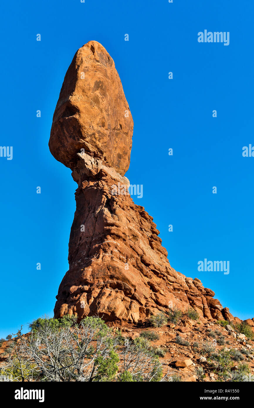 USA, Utah, Moab. Arches National Park, Balanced Rock Stock Photo - Alamy