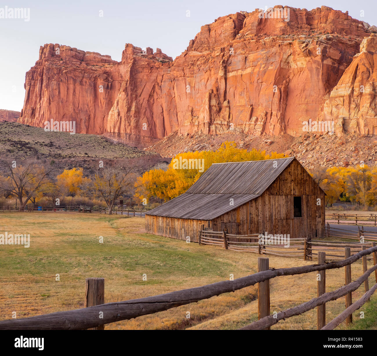 Utah, Capitol Reef National Park, old barn Stock Photo - Alamy