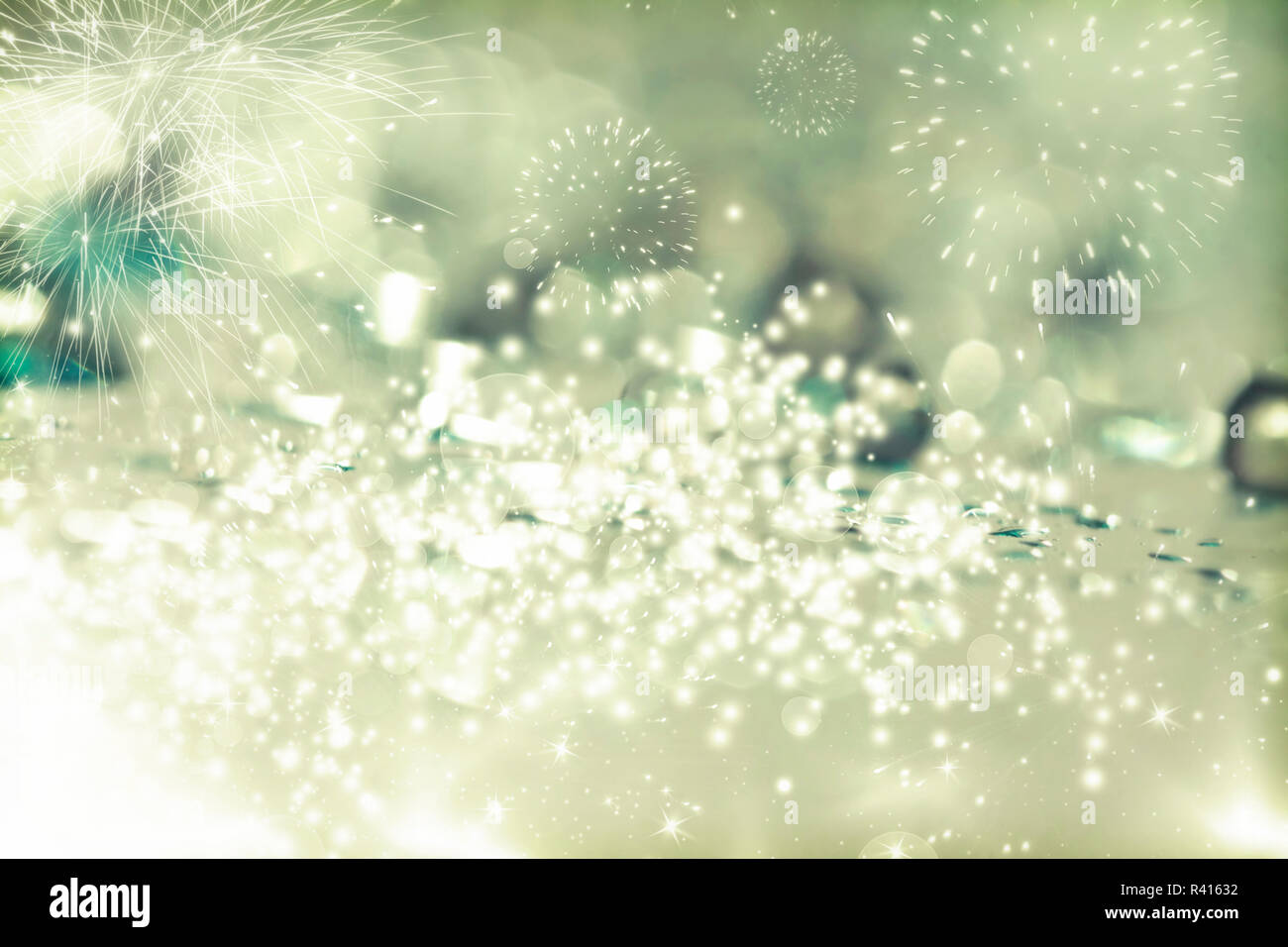 Abstract holiday background with fireworks Stock Photo - Alamy