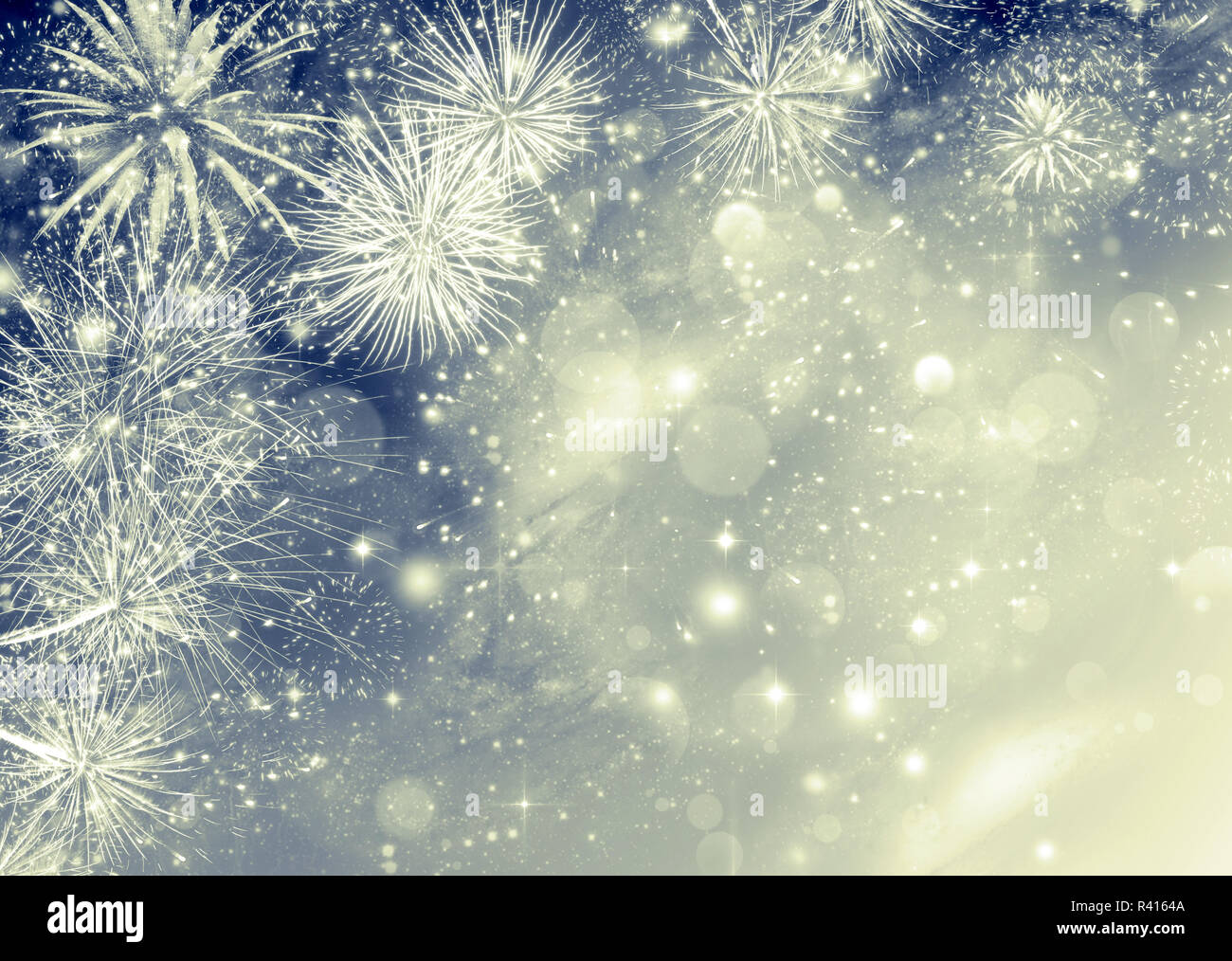 Abstract holiday background with fireworks and sparkling lights Stock ...