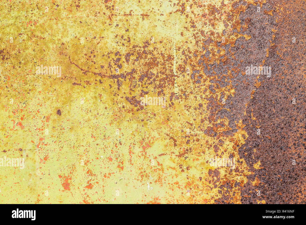 Rusty yellow metal surface Stock Photo - Alamy