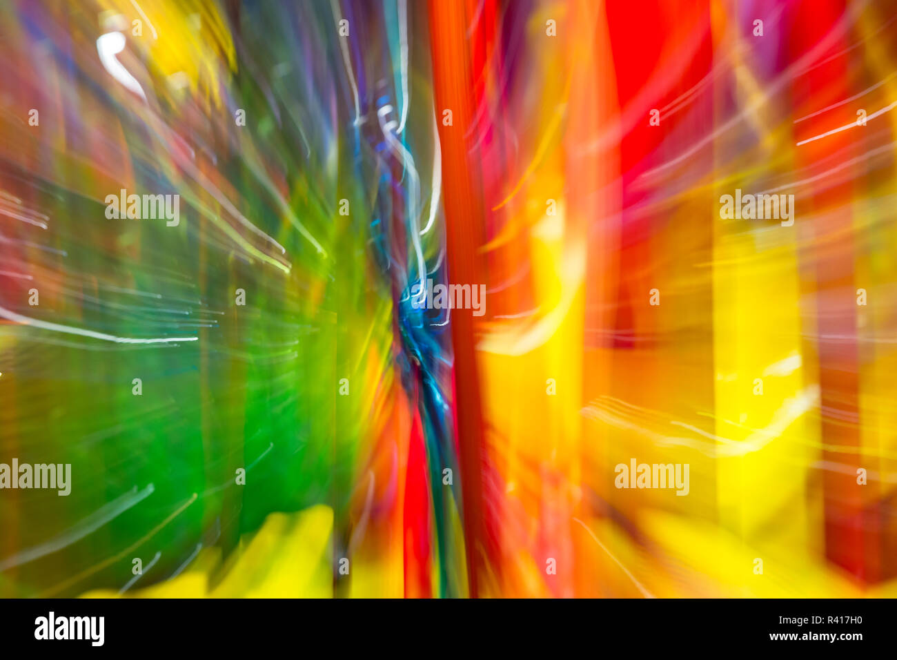 Colorful glass with blurred motion effect Stock Photo - Alamy