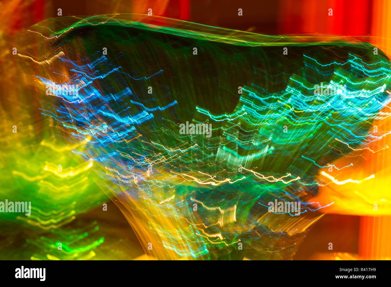 Colorful glass with blurred motion effect Stock Photo - Alamy