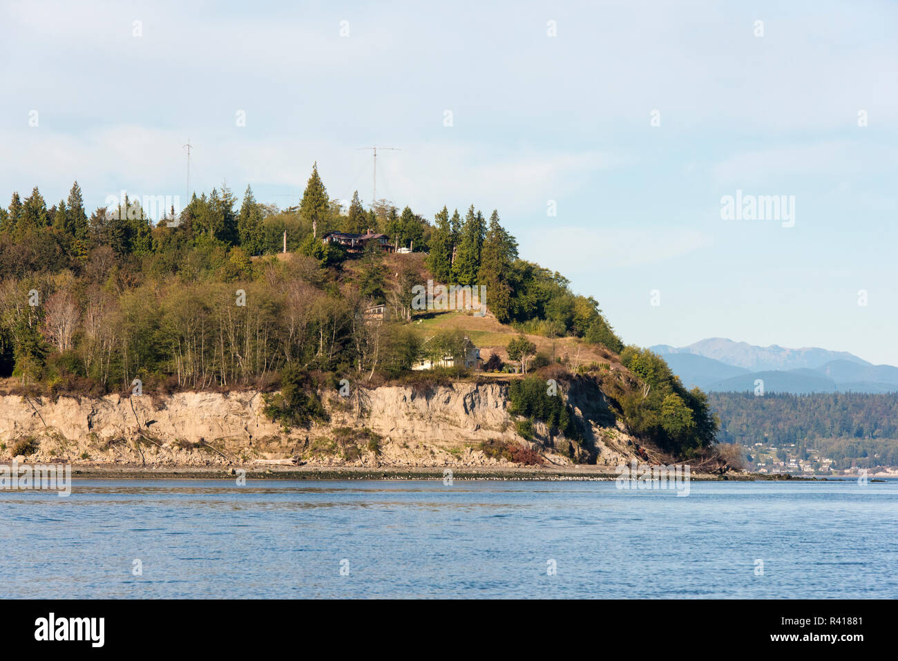 USA, Washington State. Foul Weather Bluff, Kitsap Peninsula. Skunk Bay ...