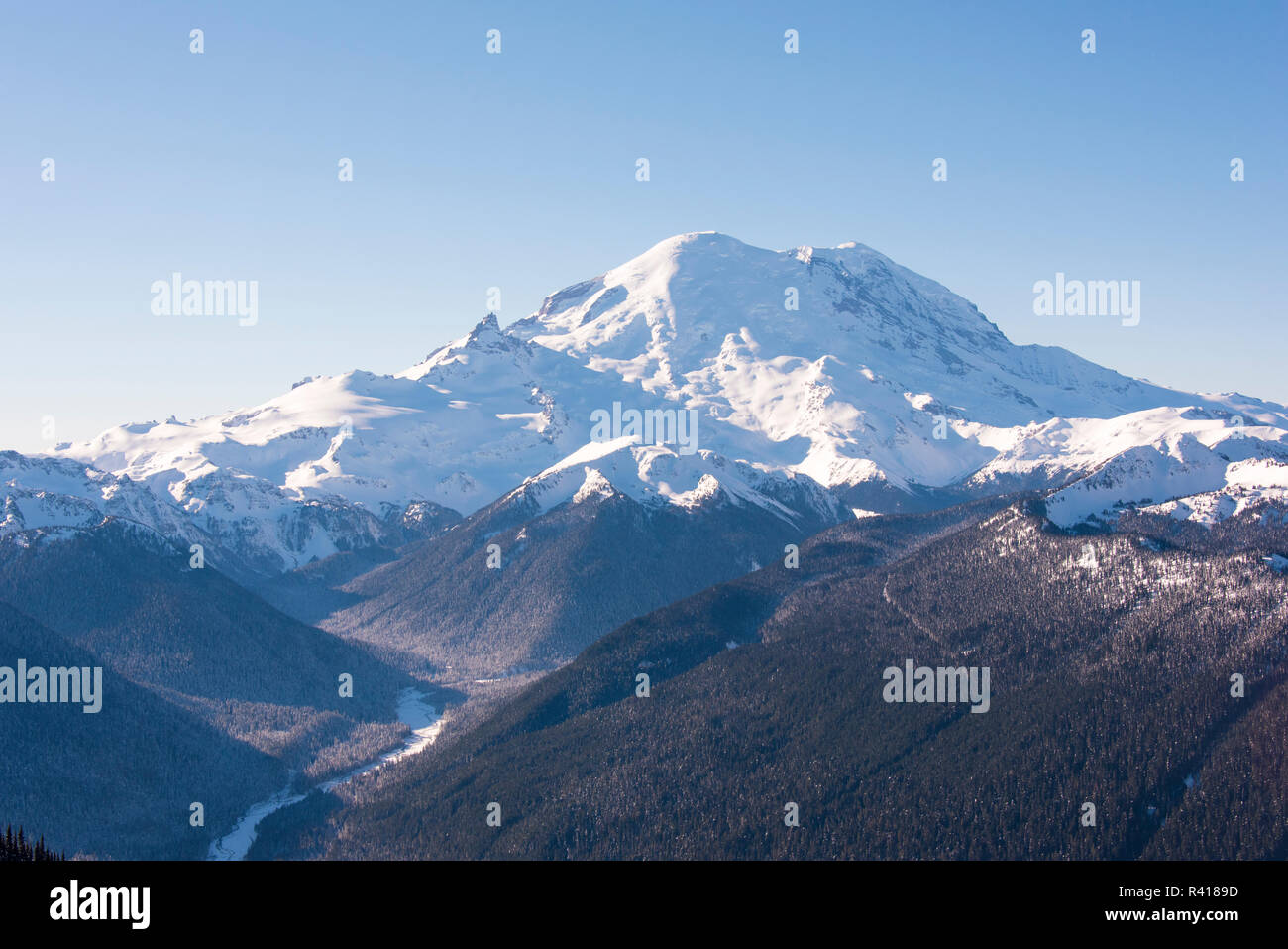USA, Washington State, Crystal Mountain Resort. Expansive views from ...