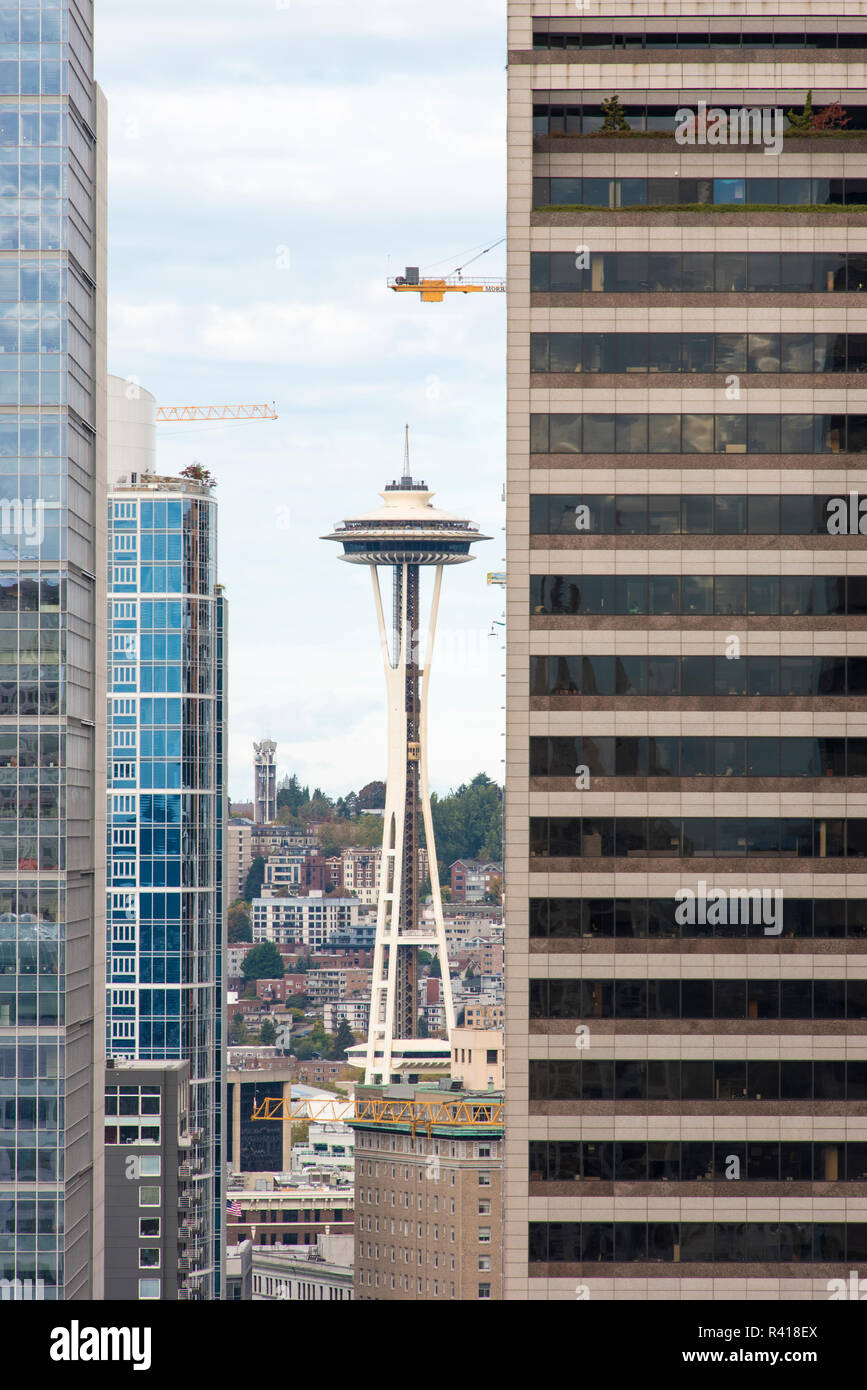 USA, Washington State, Seattle. View from Smith Tower observation deck ...