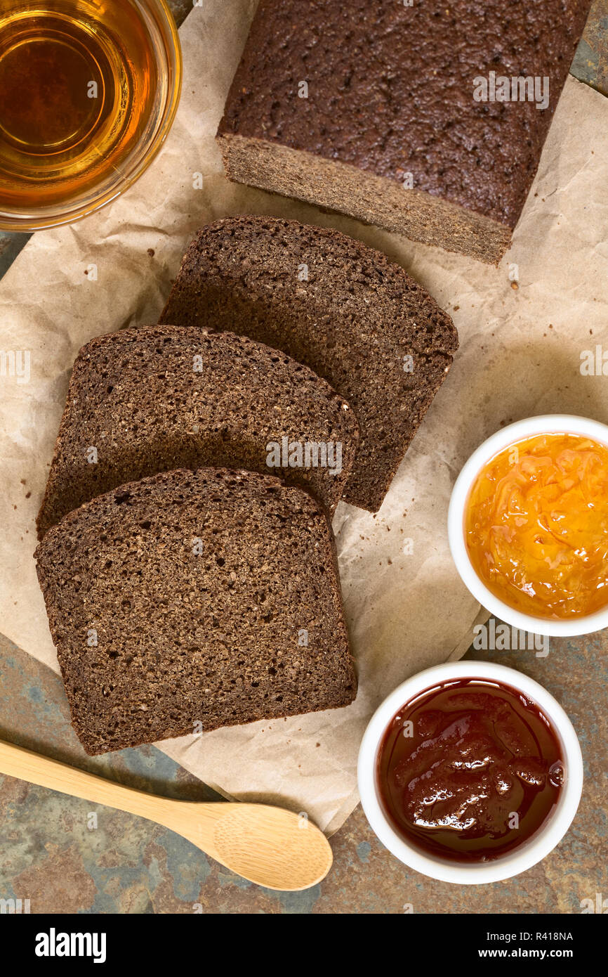 Pumpernickel Dark Rye Bread Stock Photo - Alamy