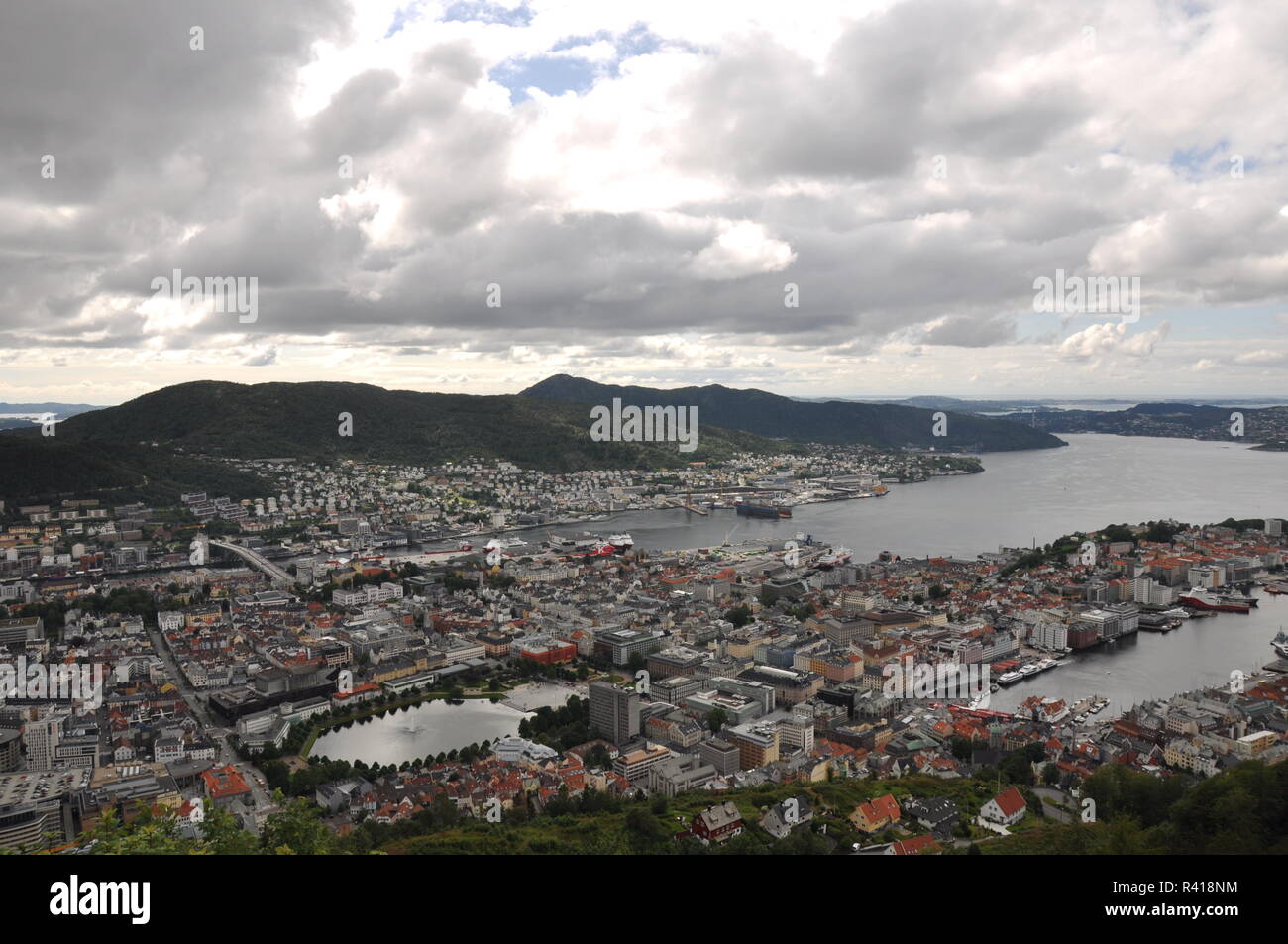 skyline from bergen norway Stock Photo - Alamy
