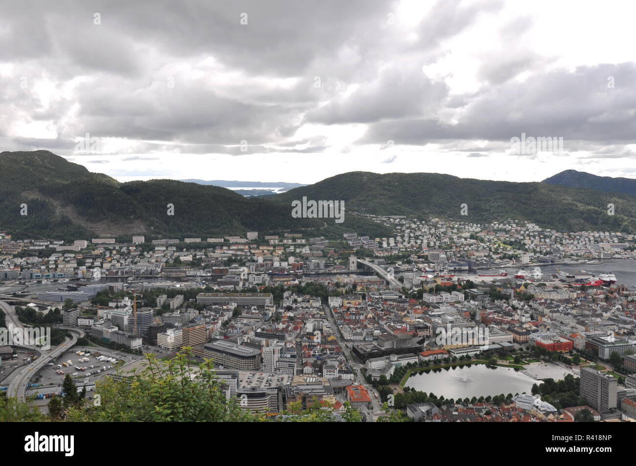 skyline from bergen norway Stock Photo - Alamy
