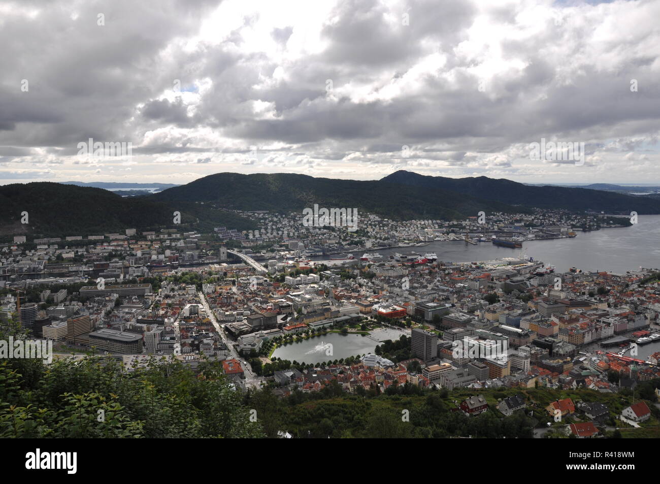 skyline from bergen norway Stock Photo - Alamy