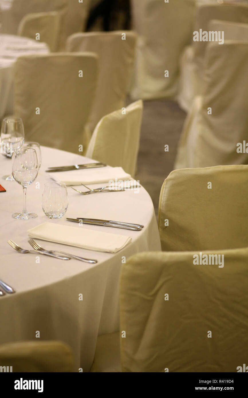 Table in a restaurant Stock Photo - Alamy