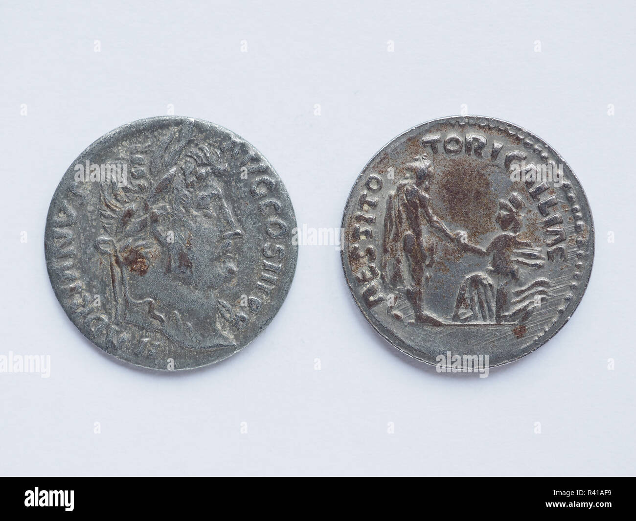 Old Roman coin Stock Photo - Alamy