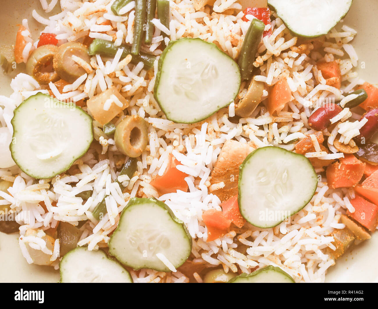 Retro looking Curry rice Stock Photo - Alamy