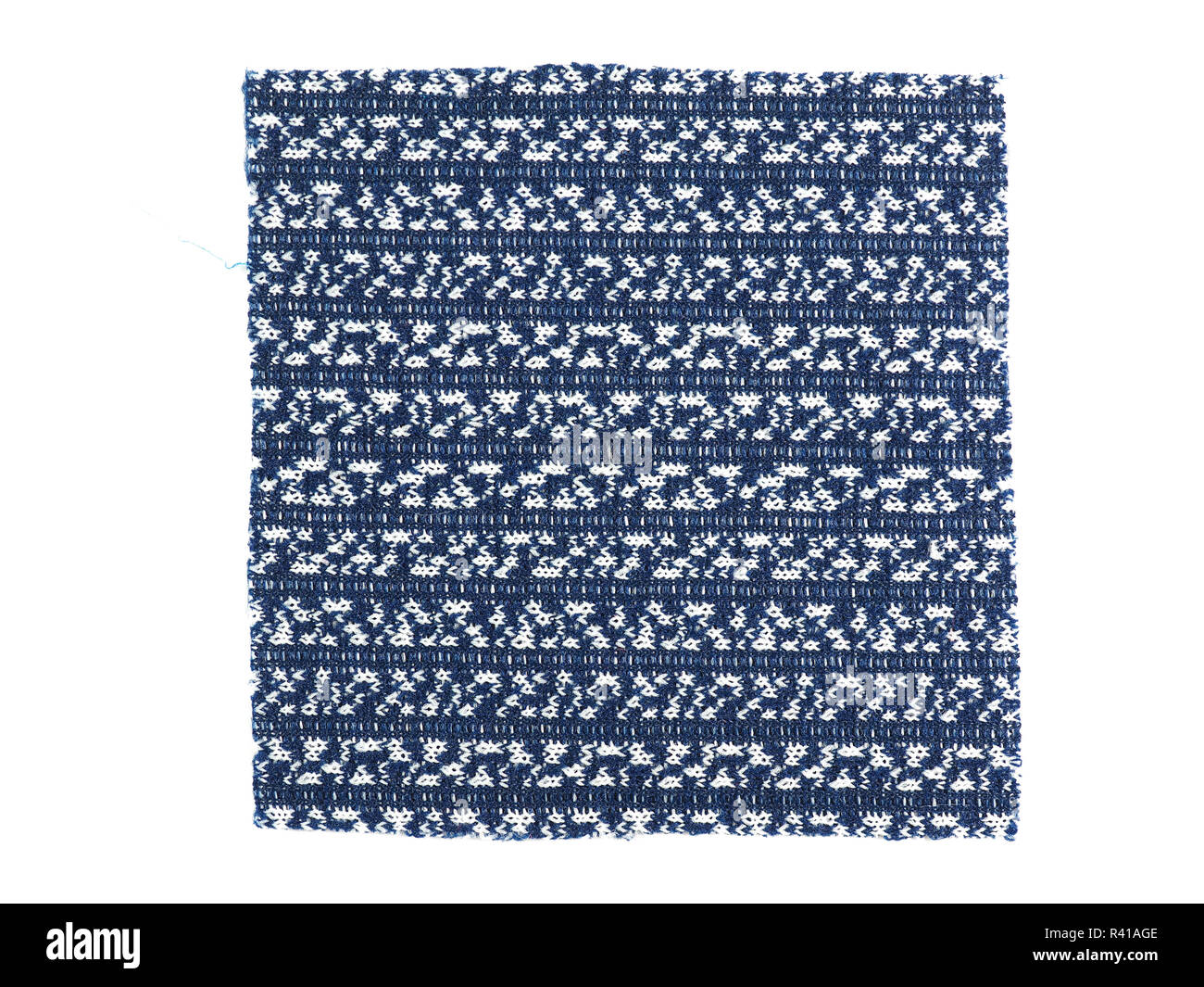 Blue fabric sample Stock Photo - Alamy