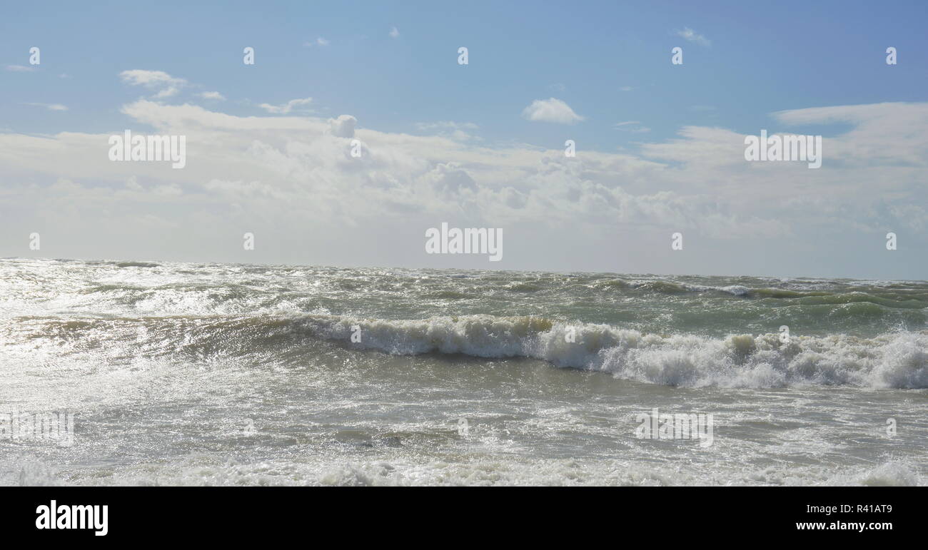 high waves at wind force 10 Stock Photo - Alamy