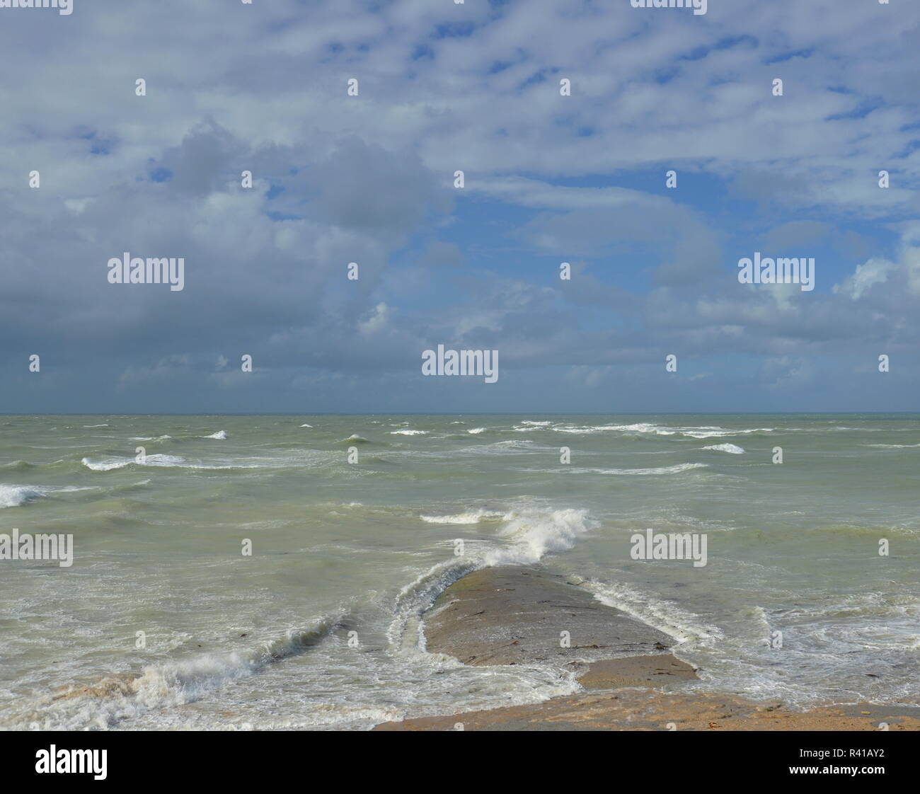 high waves at wind force 10 Stock Photo - Alamy