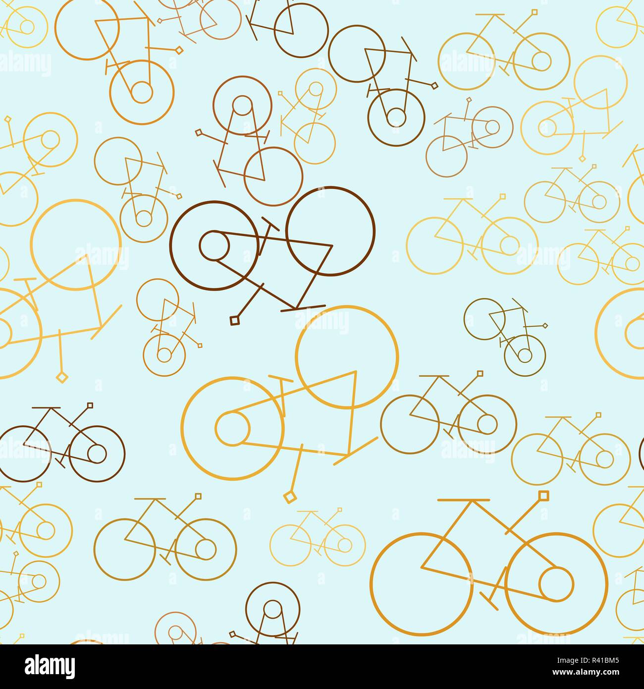 Seamless abstract hand drawn outline of bicycle, artistic for graphic ...