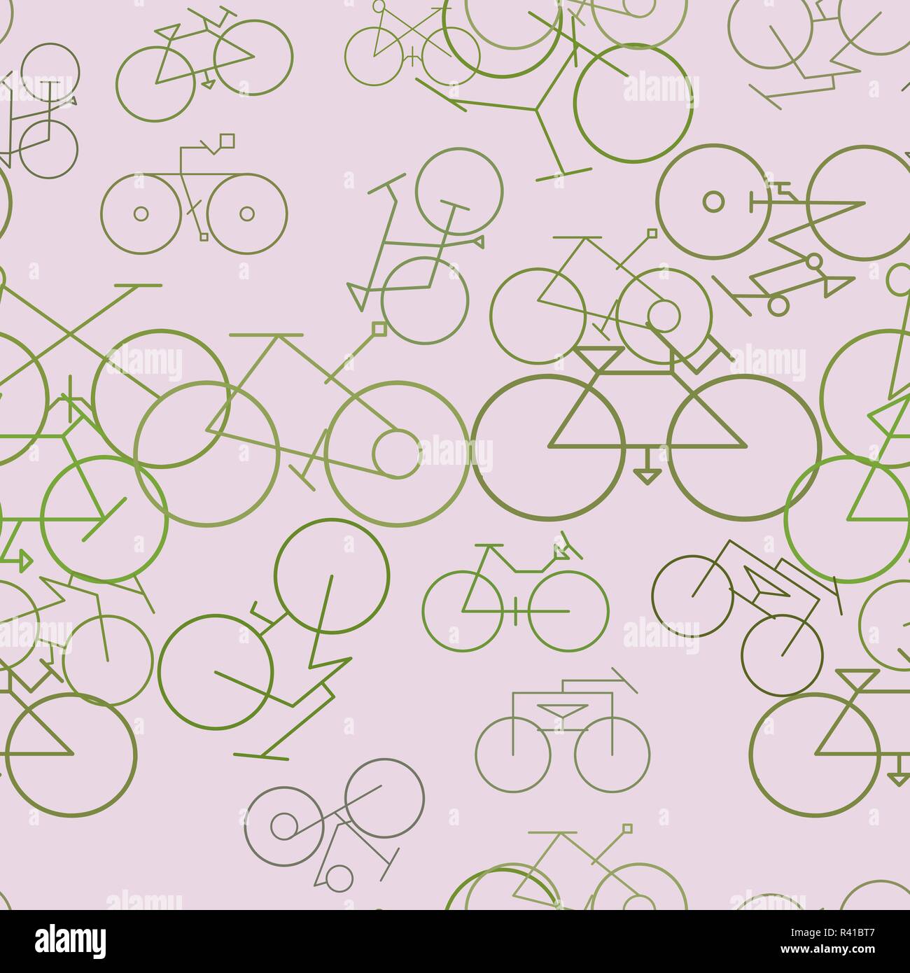 Seamless abstract hand drawn outline of bicycle, artistic for graphic ...