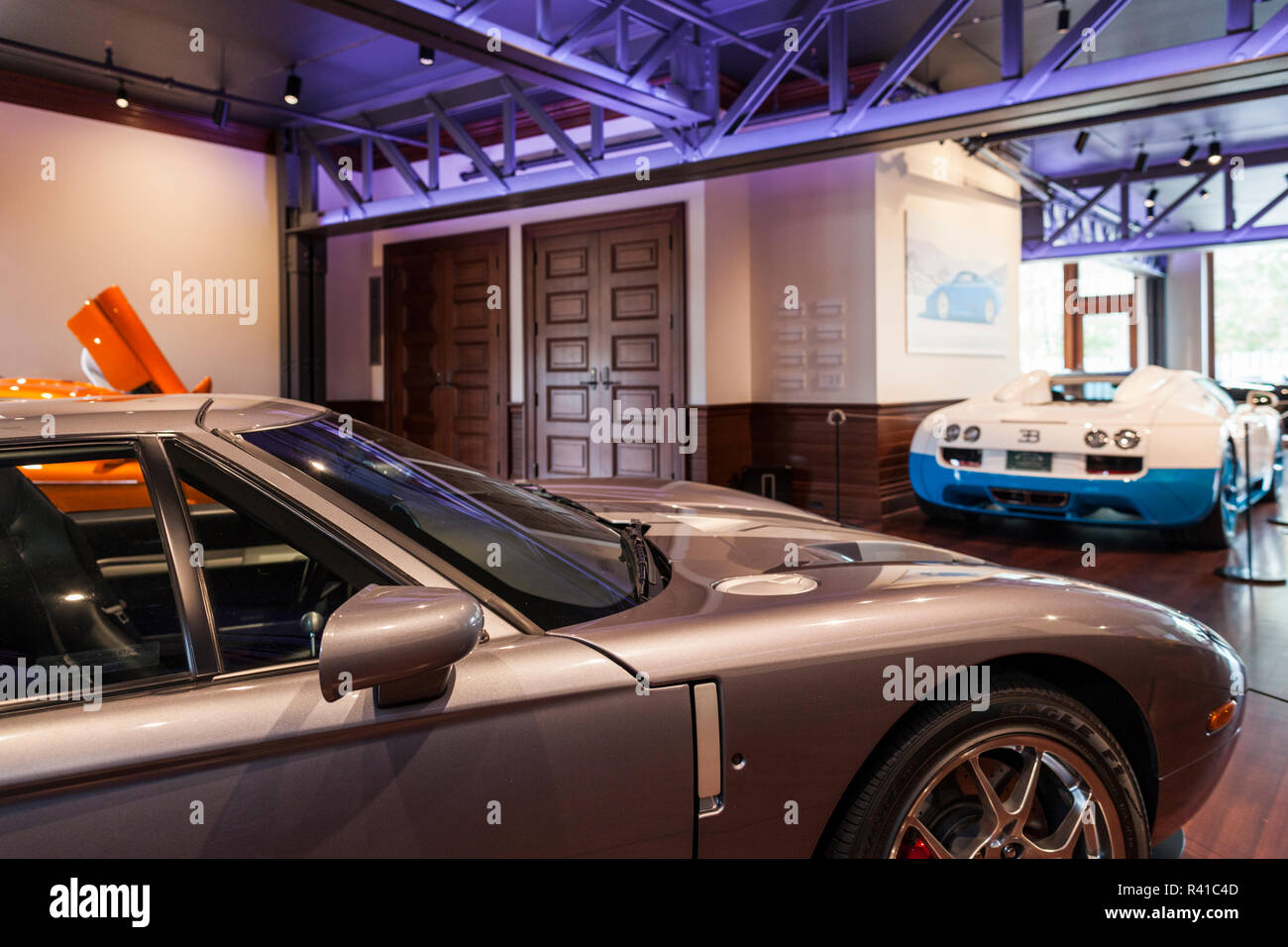 USA, Rhode Island, Newport, Audrain Auto Museum, contemporary sports ...