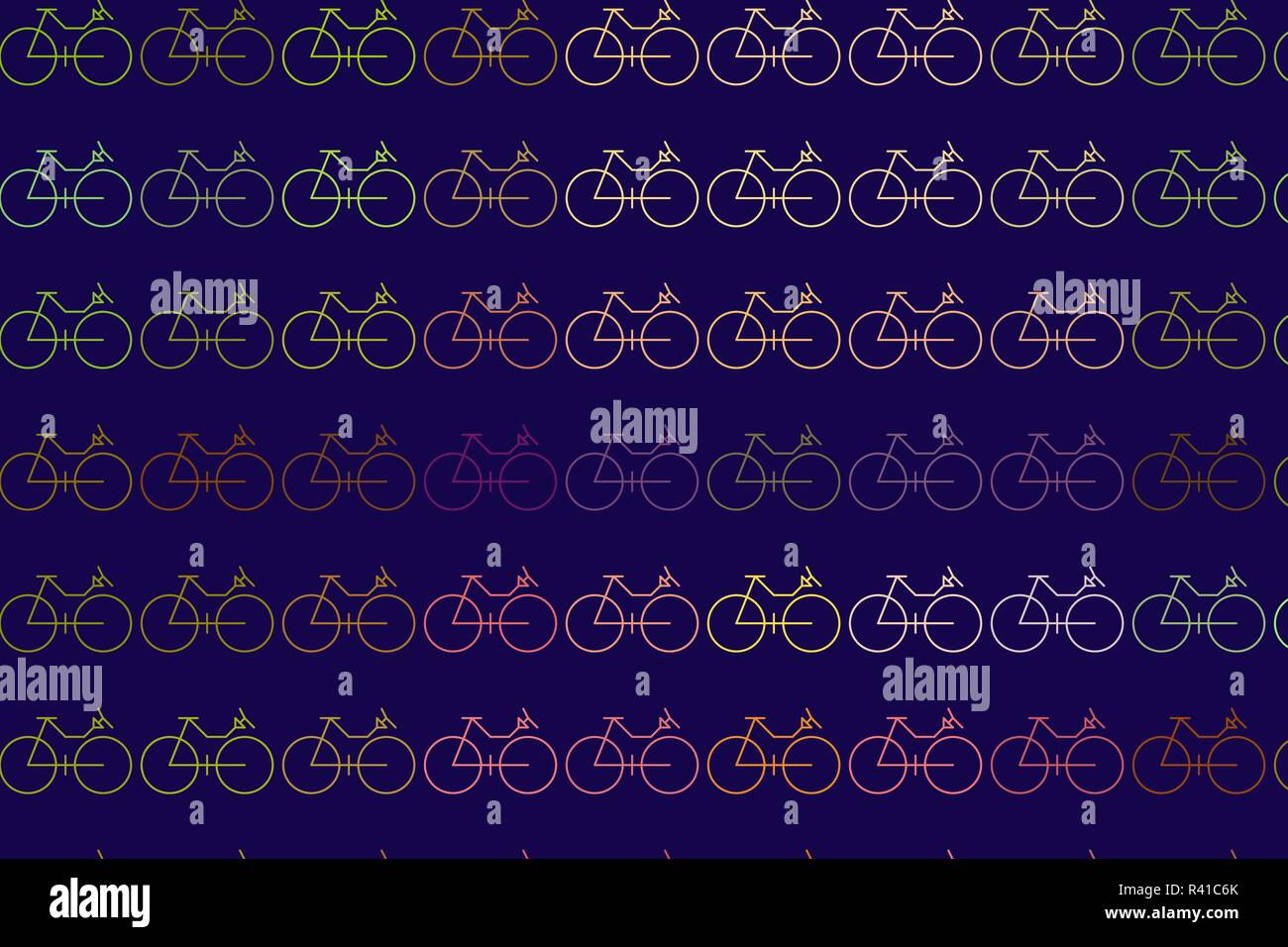 Abstract background with outline of bicycle. Cartoon style vector Stock ...