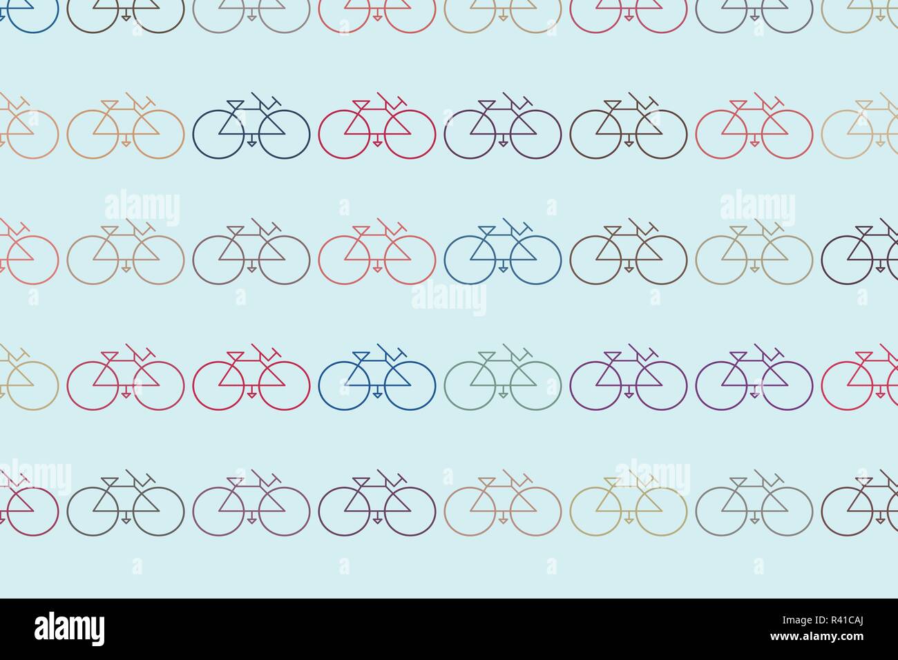 Abstract background with outline of bicycle. Cartoon style vector Stock ...