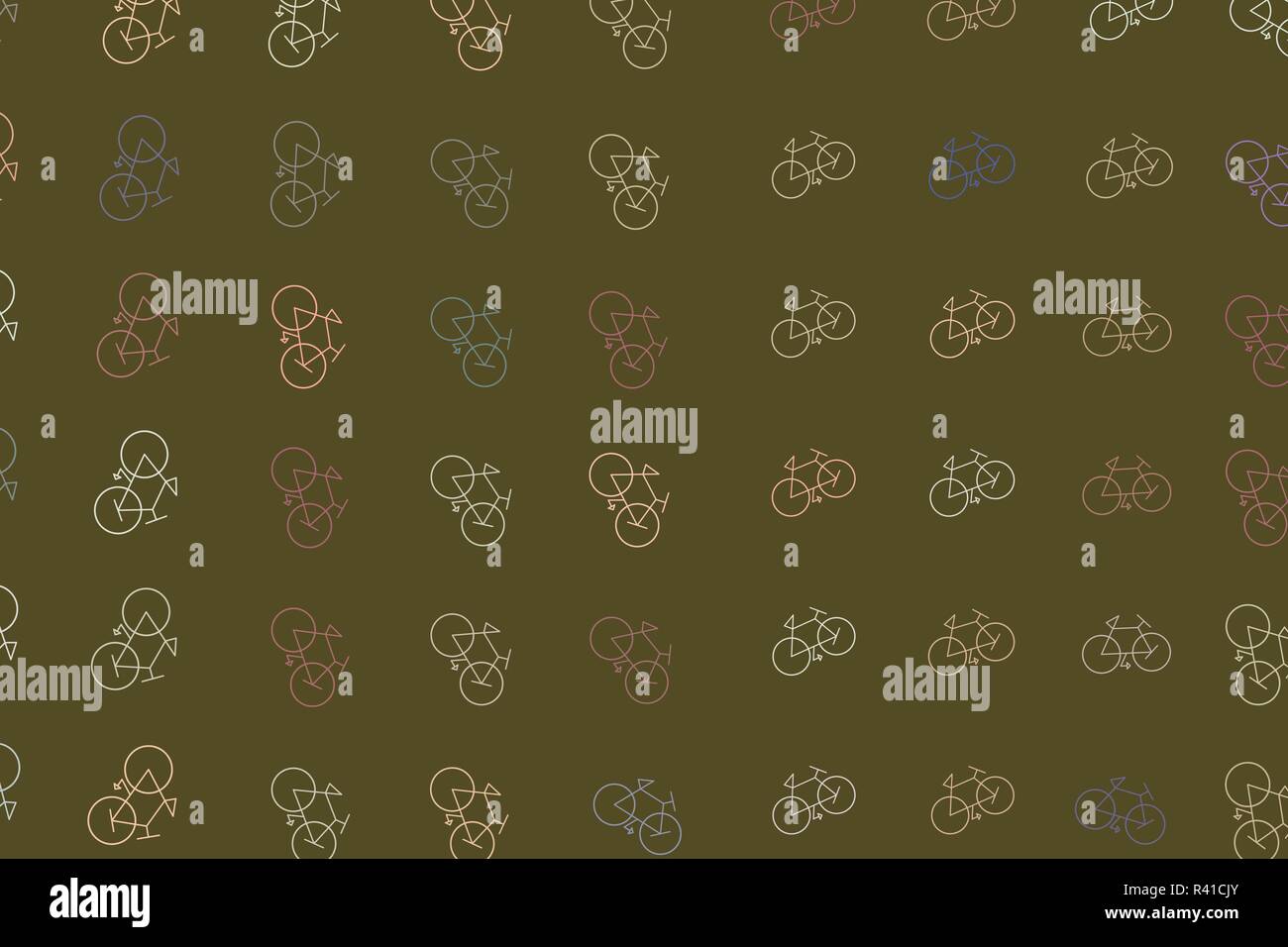 Outline of bicycle abstract hand drawn background, texture or backdrop ...