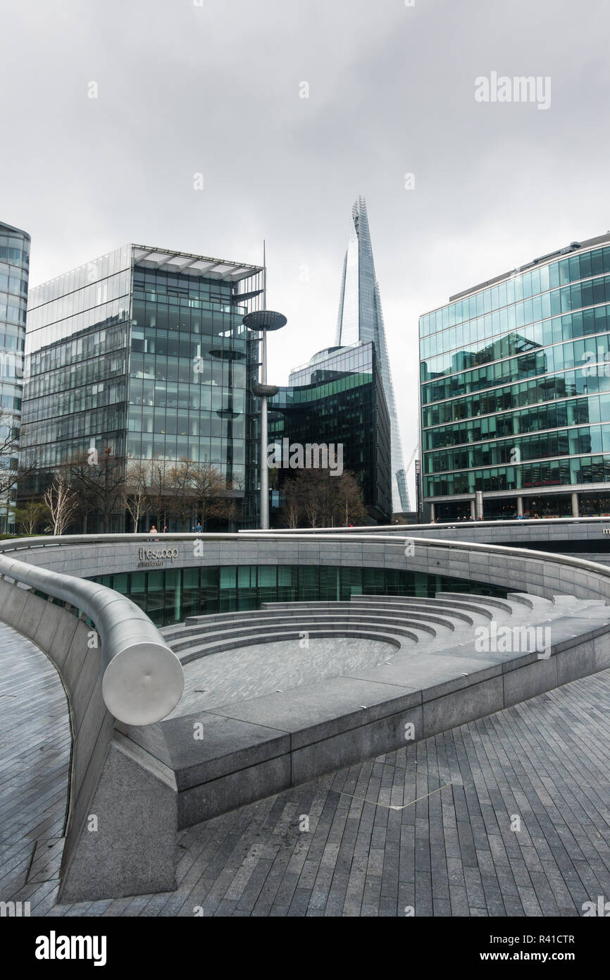 architecture, dull spring day, gray day, grey day, London uk, The Scoop ...